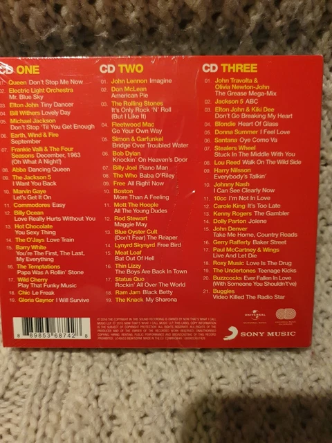 NOW THAT'S WHAT I call 70's CD! albums 3 Disc set 2016 NEW SEALED Now ...