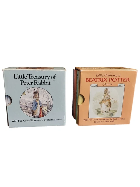 VINTAGE LITTLE TREASURY Beatrix Potter & Peter Rabbit Box Set 6 Books ...