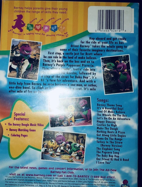 BARNEY - BARNEYS Adventure Bus (VHS, 1997) £4.66 - PicClick UK