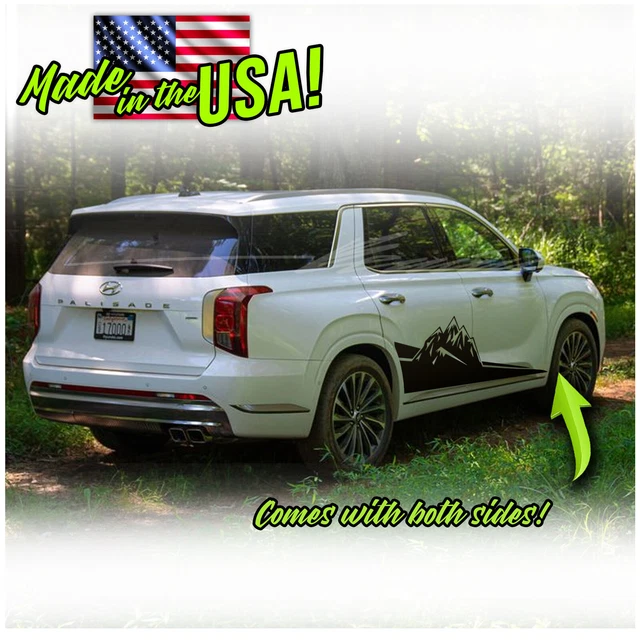 SIDE DOOR MOUNTAINS Rocker Racing Stripes Decals Fits 2017 & Up Hyundai ...