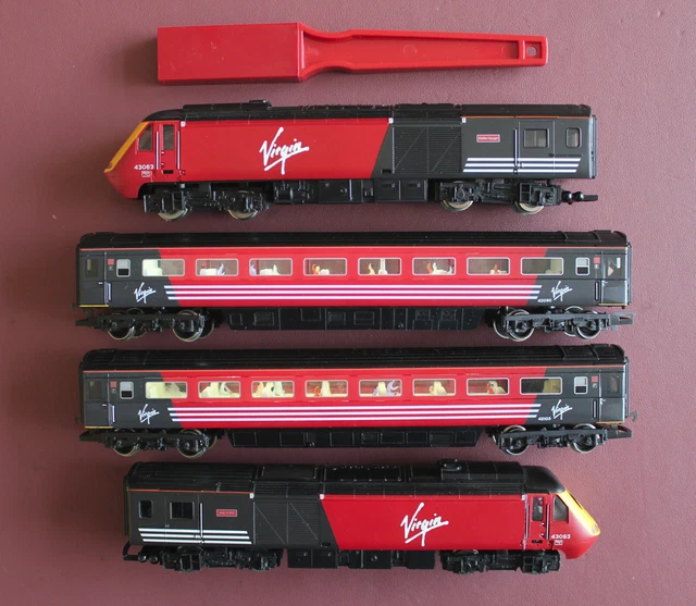 HORNBY HST INTERCITY 125 Class 43 Virgin Train Set OO Gauge - Unboxed £156.72 - PicClick UK