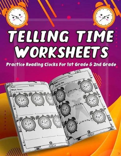 TELLING TIME WORKSHEETS - Practice Reading Clocks For 1st Grade & 2nd ...