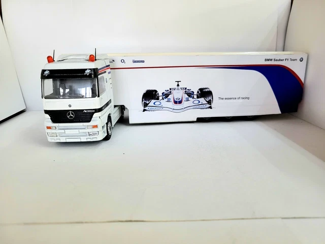 MERCEDES ACTROS BMW Sauber F1 Team, 1:43 Scale Model, Handmade ...