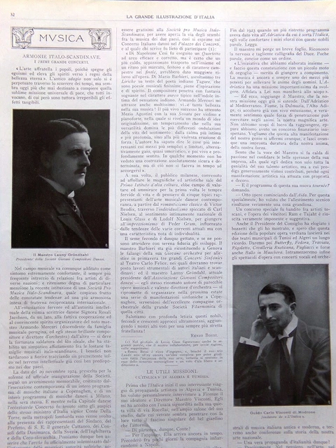 ARTICOLO DEL 1925 Launy Grondhahl Guido Visconti Canottaggio Caccia ...