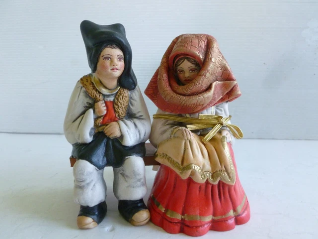GROUPE EN CERAMIQUE Artistique De Raffaello Sanfilippo Couple Sarde EUR ...