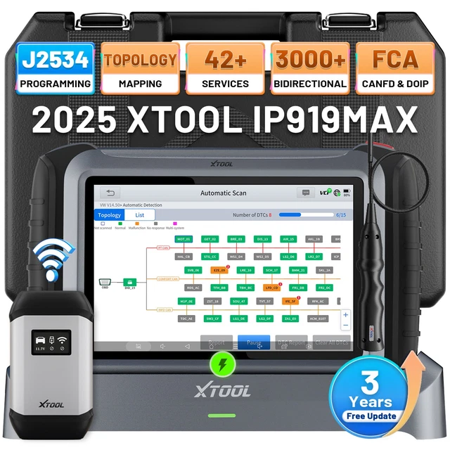 XTOOL IP919MAX OBD2-SCANNER J2534 ECU-Programmier-Scan-Tool ...