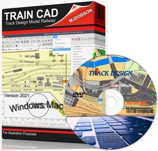 TRAIN CAD LAYOUTS Railway Design Build Model Plans CAD Free Postage EUR ...