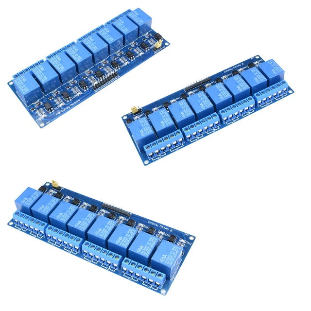 8-CHANNEL 5V RELAY Shield Module Board Optocoupler Module Arduino ARM ...