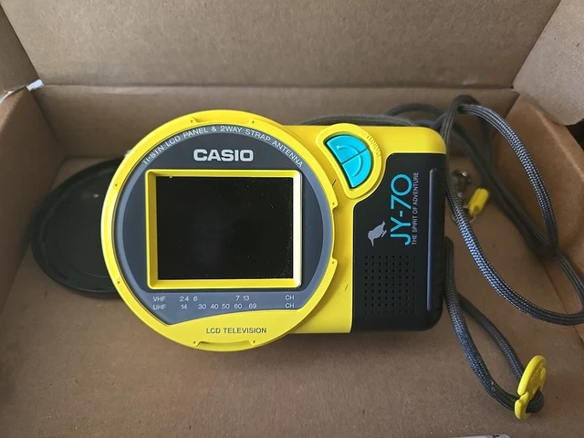 RARE VINTAGE CASIO JY-70 tv Handheld LCD UHF/VHF TV Tested Working. £42 ...