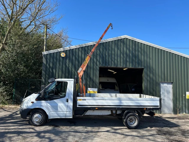 2010 FORD TRANSIT 115T350 Dropside Truck With Hiab 130 Crane Air Con ...
