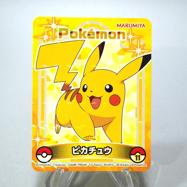 POKEMON CARD PIKACHU No.11 Sigillo adesivo MARUMIYA Nintendo MINT~NM ...