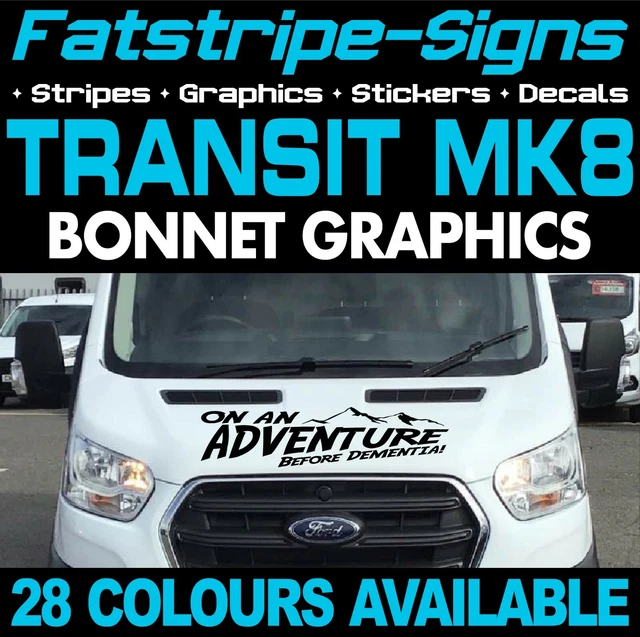TO FIT FORD TRANSIT MK8 ADVENTURE FUNNY CAMPER VAN BONNET STICKERS ...
