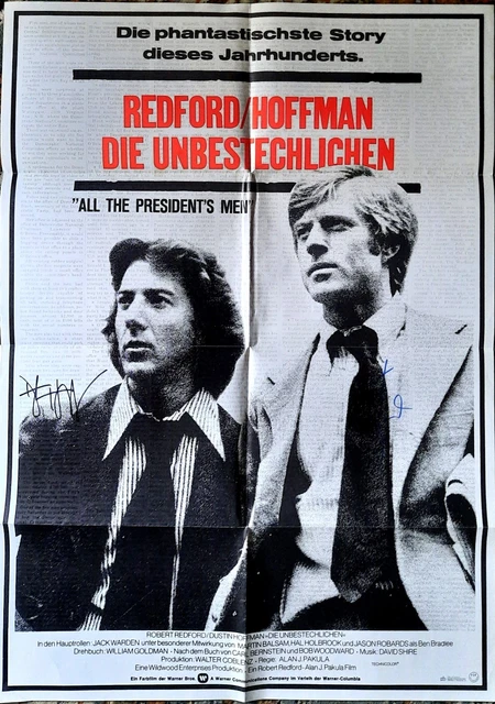 ROBERT REDFORD + DUSTIN HOFFMAN *Original Autogramme * A1 Poster ...
