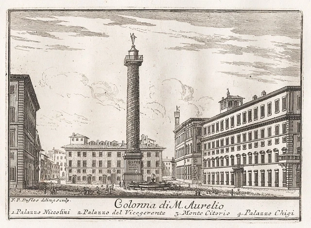 DUFLOS - ROMA Rome Colonna Antonina di Marco Aurelio Italien ...