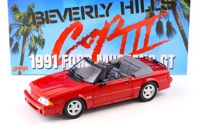 1:18 GMP 1991 Ford MUSTANG Gt Convertible Red beverly Hills Cop III ...