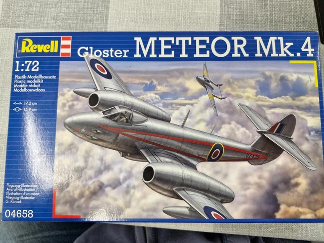 REVELL 1/72 GLOSTER Meteor F Mk4 RAF Fighter Model Kit £20.00 - PicClick UK