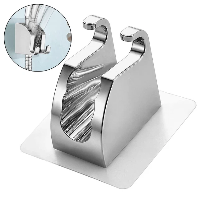 SUPPORT DE POMME de douche mural facile installer avec support auto-adh sif EUR 7,66 - PicClick FR