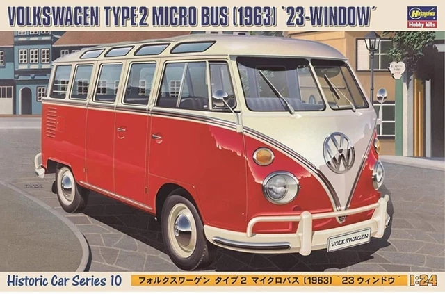 HASEGAWA PLASTIKMODELL VOLKSWAGEN Typ 2 Microbus 23 Fenster Maßstab 1: ...