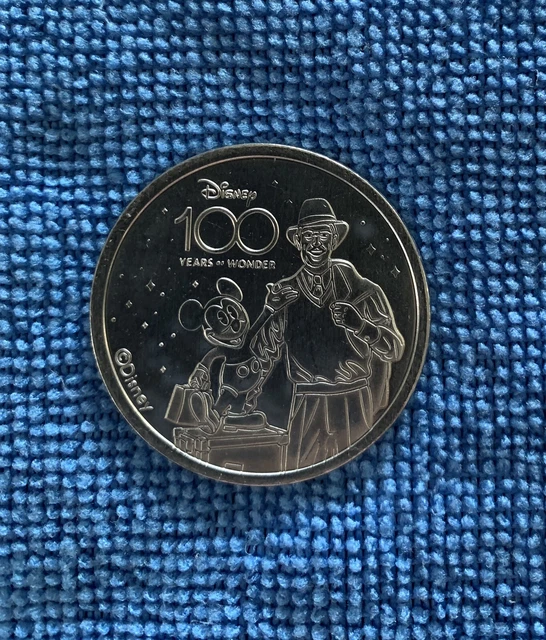 DISNEY 100TH ANNIVERSARY Coin Medallion 2023 Disneyland Walt and Mickey ...
