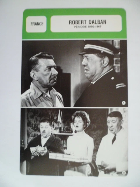CARTE FICHE CINEMA Robert Dalban Periode 1956-1966 EUR 2,50 - PicClick FR