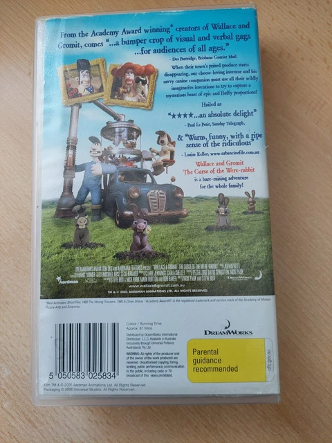 WALLACE AND GROMIT The Curse Of The Were-Rabbit VHS VERY RARE £100.00 ...