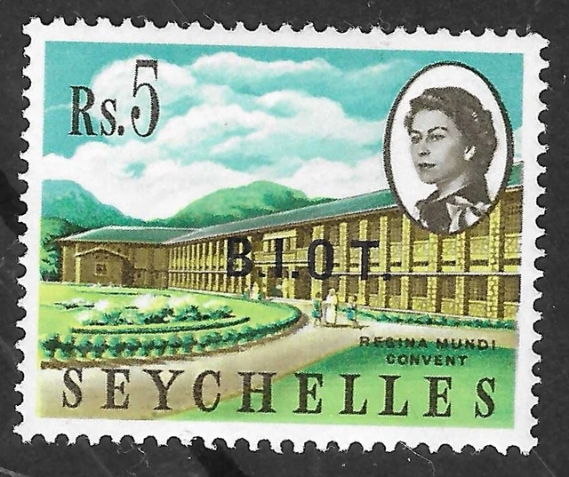 TERRITORIO OCEANO INDIANO BRITANNICO - 1968 R5 con MISSING STOP AFTER ...