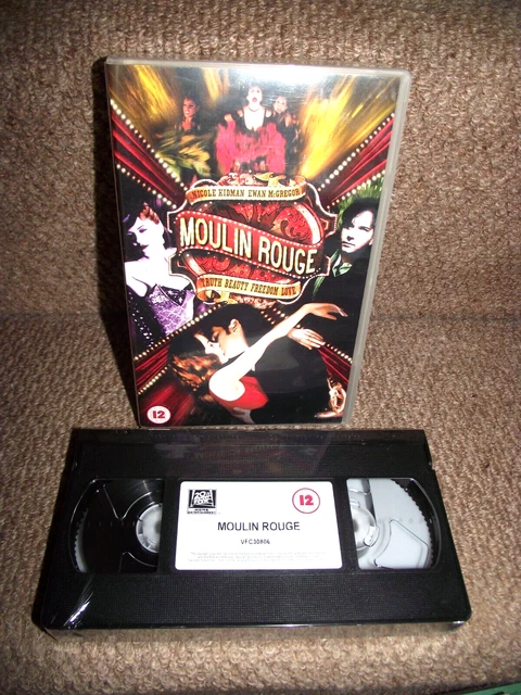 MOULIN ROUGE VHS Video Film 2001 - Nicole Kidman & Ewan McGregor - New ...