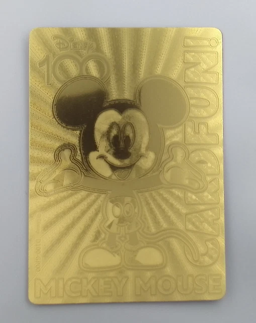 MICKEY MOUSE 2023 Card.Fun Disney 100 Photolithography Gold Golden 43/ ...