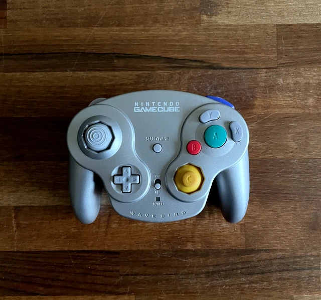 NINTENDO GAMECUBE - SILVER WAVEBIRD WIRELESS CONTROLLER ** No Receiver ...