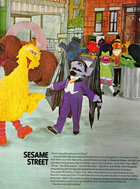 1977 SESAME STREET Holiday on Ice Program -Big Bird, Cookie Monster ...