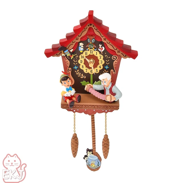 DISNEY WALL CLOCK Pinocchio Story Collection Wood Revival Antique ...