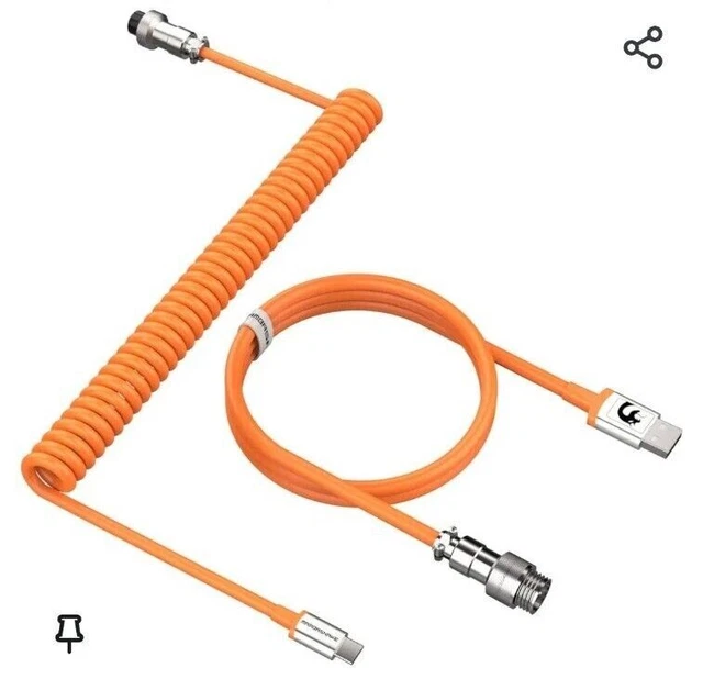 MAMBASNAKE C01 COILED Keyboard Cable, Pro Custom USB-C Aviator Cable ...