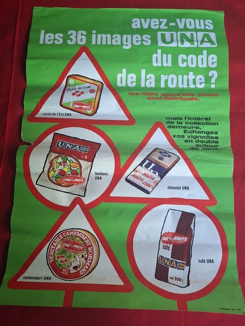 ANCIENNE AFFICHE UNA les 36 Images Du Code De La Route vintage EUR 30 ...