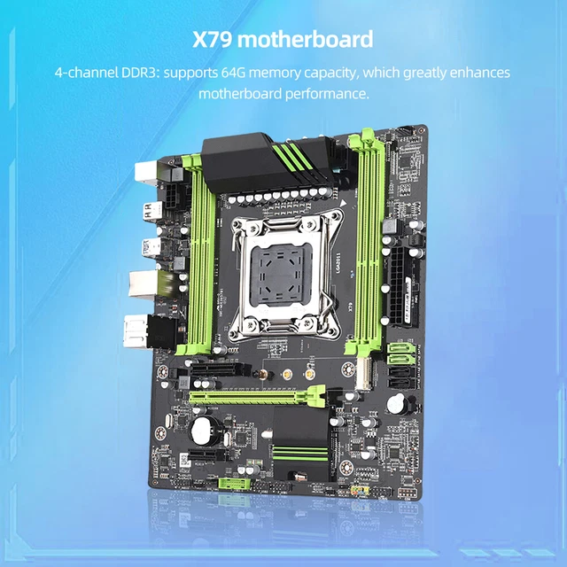 X79 PC MAIN Board ATX 4 DDR3 Memory 64GB Motherboard Gigabit NIC ...