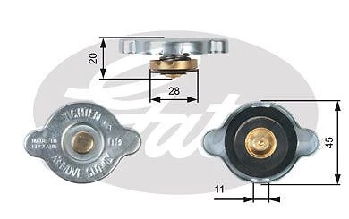 GENUINE GATES RADIATOR Cap for Nissan Urvan TD25 2.5 Litre (12/1988-05/ ...