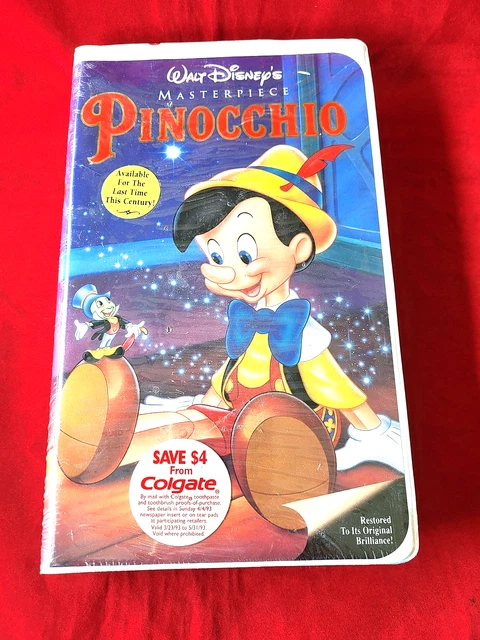 WALT DISNEY'S HOME Video Masterpiece PINOCCHIO VHS Tape -New in the ...