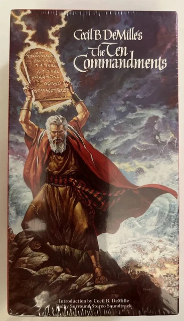 NEW TEN COMMANDMENTS VHS Video Tape SEALED Movie Charlton Heston 10 ...