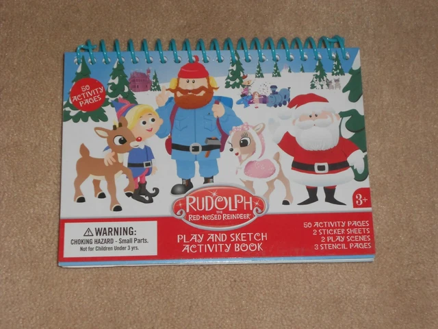 NEW, RUDOLPH THE Red-Nosed Reindeer Play & Sketch Activity Book $7.00 ...