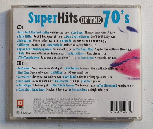 CD SUPER HITS of the 70's compilation 1998 disky comminications europe ...