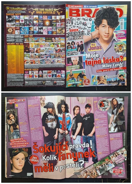 NICK JONAS COVER, TOKIO HOTEL, PINK, No. 23/2008, CZECH MAGAZINE BRAVO ...