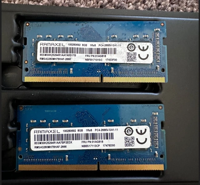 16GB 2X8GB RAMAXEL DDR4 PC4 2666V SA1 11 Laptop Memory Ram SODIMM 46 16GB 2X8GB RAMAXEL DDR4 PC4 2666V SA1 11 Laptop Memory Ram SODIMM 46