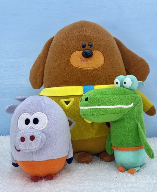 BBC HEY DUGGEE Bundle Golden Talking Bear, Pig And Crocodile Plush soft ...