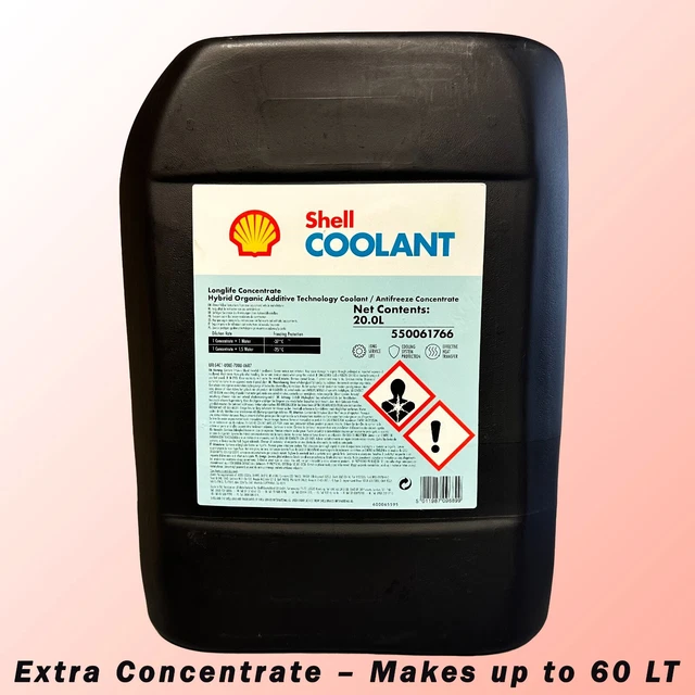 SHELL RED OAT Antifreeze Longlife Coolant Concentrate 20 Litre 20L £42. ...