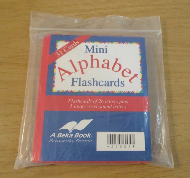 1996 A BEKA Book Publishers~"Mini ALPHABET Flashcards"~Individual ...