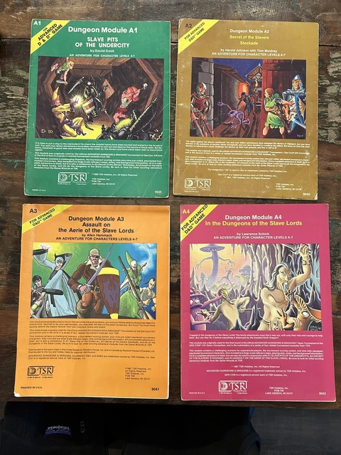 VINTAGE ADVANCED DUNGEONS & Dragons Adventure Modules A1-A4 Complete ...