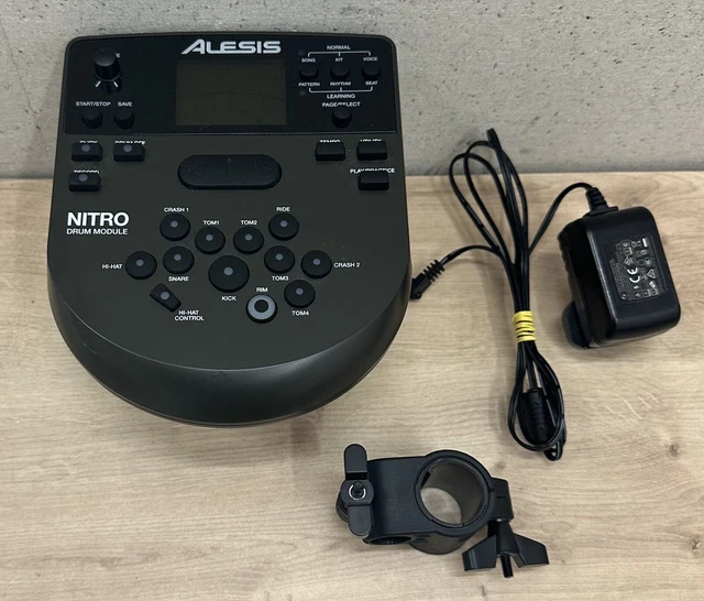 ALESIS NITRO DM7X Electronic Drum Kit Module Brain Plug PSU + Clamp £64 ...