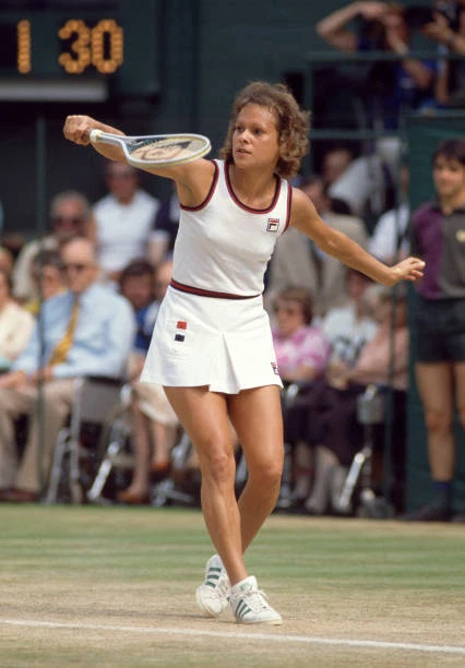 EVONNE GOOLAGONG CAWLEY of Australia in action during the Wimbled - Old ...