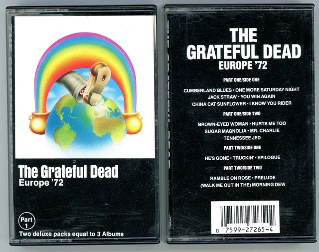 The Grateful Dead Europe 72 Part 1 And 2 Music Cassette Tape Set Near