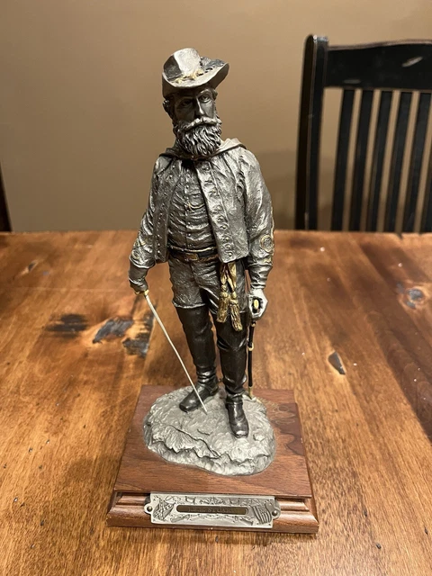 RARE CHILMARK J.E.B. Stuart Civil War FJ Barnum Pewter Sculpture 501/ ...