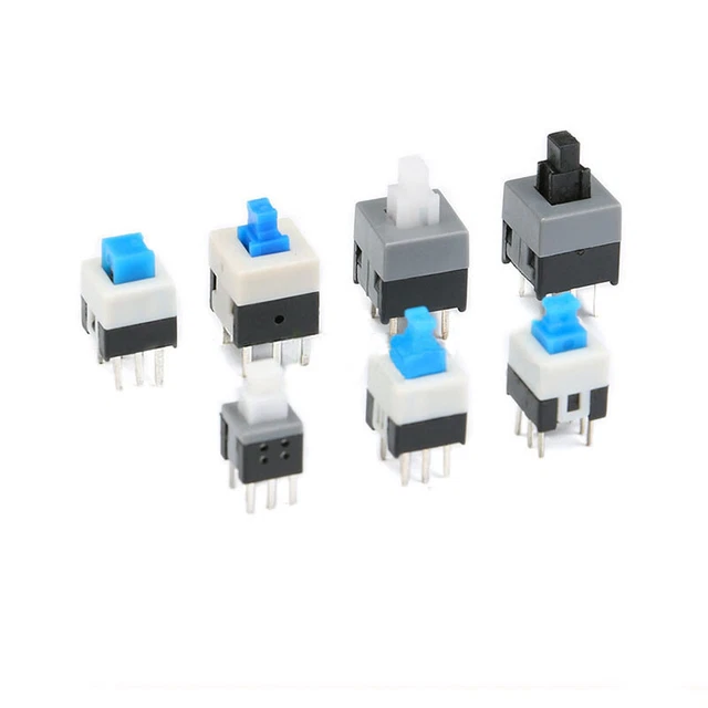 5 8 7 8 8 5mm Pcb Tact Push Button Switch Self Locking Momentary Dpdt 6